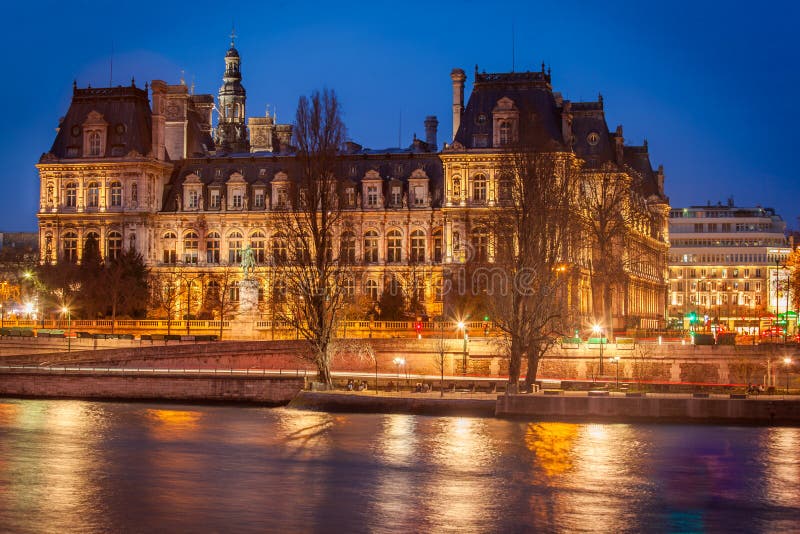 Hotel de Ville, París foto de archivo. Imagen de europeo - 40332018