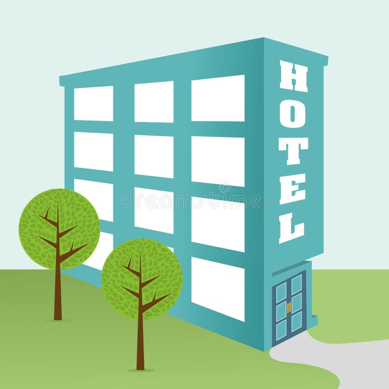Hotel Design, Vector Illustration. Stock Vector - Illustration of hotel ...