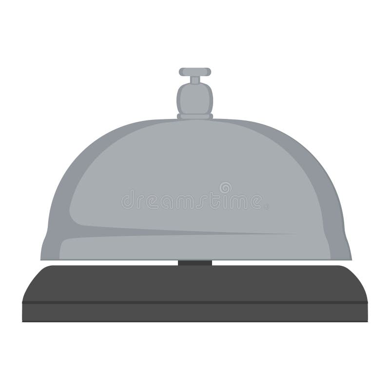 Hotel Desk Bell, Service Bell, Bell Icon at the Reception. Flat Vector ...