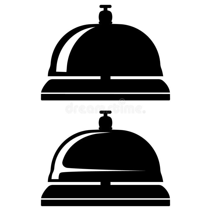 Hotel Desk Bell, Service Bell, Bell Icon at the Reception. Flat Vector ...