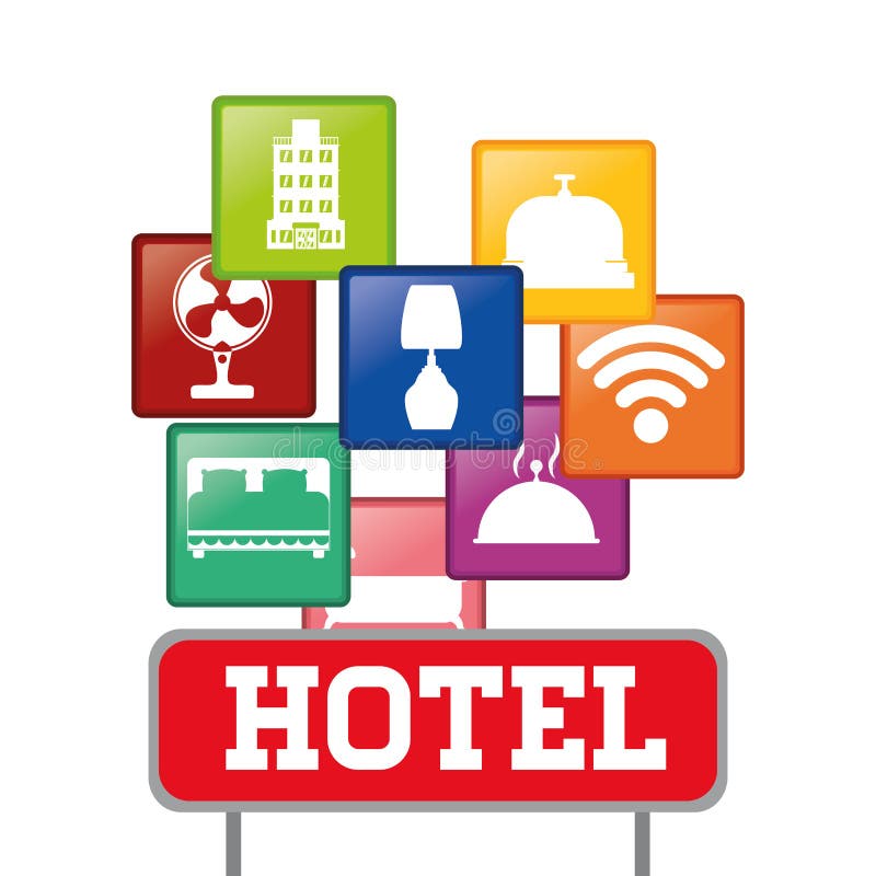 Hotel and Digital Apps Design Stock Vector - Illustration of counter ...