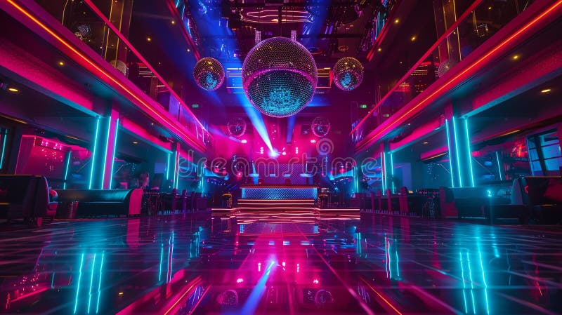 Hotel Discotheque Featuring Dancing and Party Atmosphere Stock ...