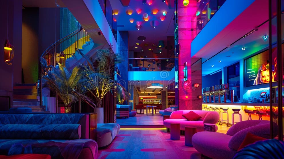 Hotel Discotheque Featuring Energetic Dance Competitions Stock ...
