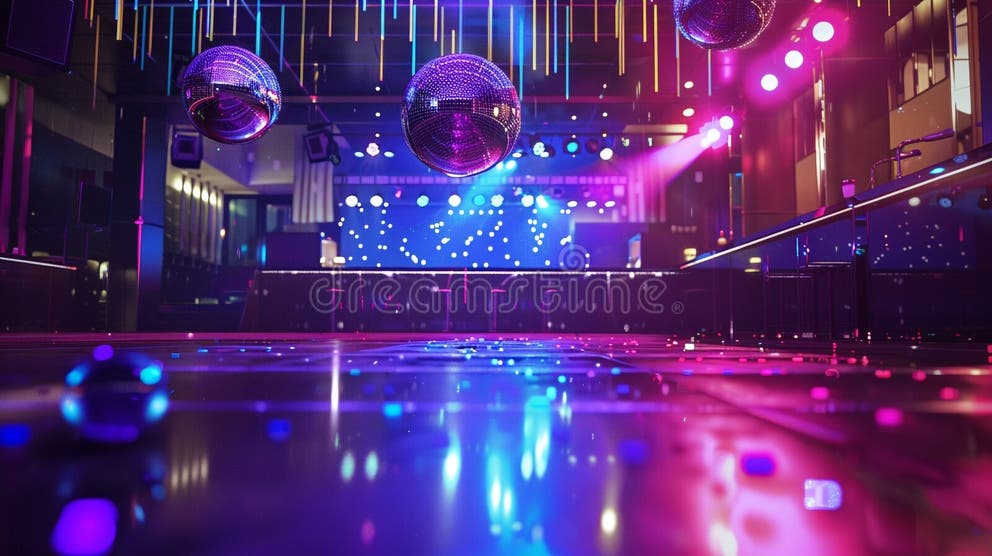 Hotel Discotheque Featuring Pulsating Lights and Dance Music Stock ...