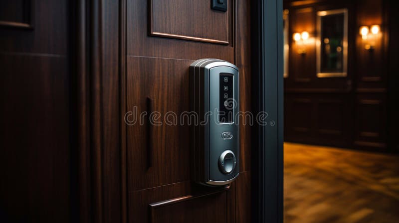 Hotel Door Security Unlocking by Application on Mobile Phone. Digital ... Hotel Door Security Unlocking by Application on Mobile Phone. Digital ...