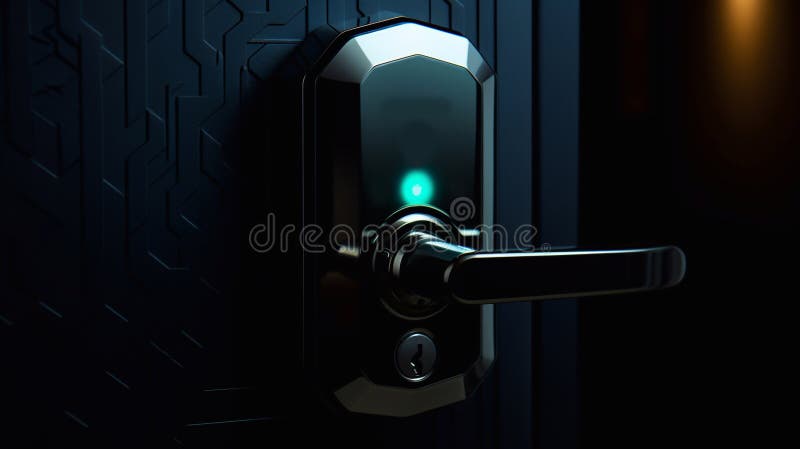 Hotel Door Security Unlocking by Application on Mobile Phone. Digital ...