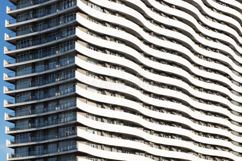 Hotel Exterior, Modern Building Pattern with Windows and Balconies ...