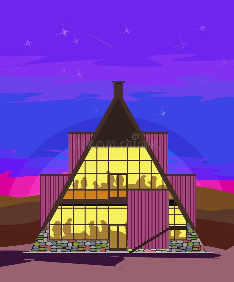 Hotel stock illustration. Illustration of abode, facade - 37955627