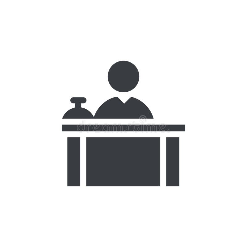 Hotel Front Desk Icon Simple Vector Symbol Stock Vector - Illustration ...