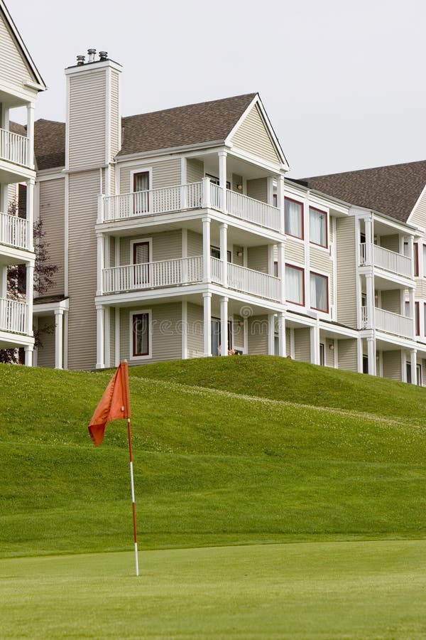 Hotel with Golf Course stock photo. Image of magog, apartments - 21179926