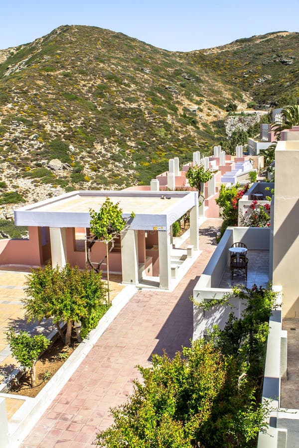 Hotel in Greece stock photo. Image of beautiful, greece - 84580160