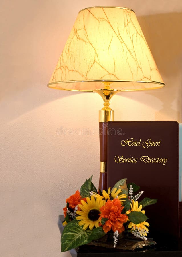 Hotel Guest Service Directory and Lamp Stock Image - Image of resort ...