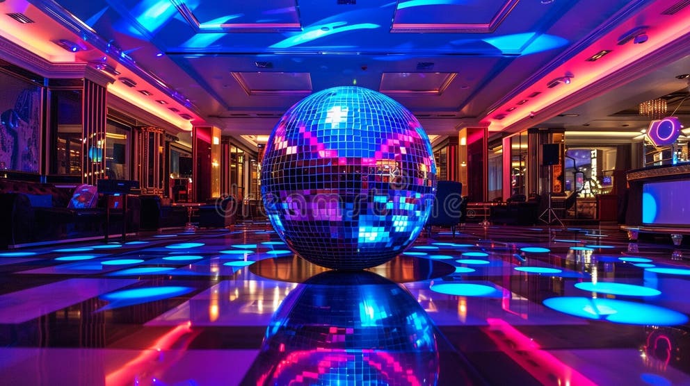 Hotel Guests Dancing at a Retro-themed Disco Stock Illustration ...