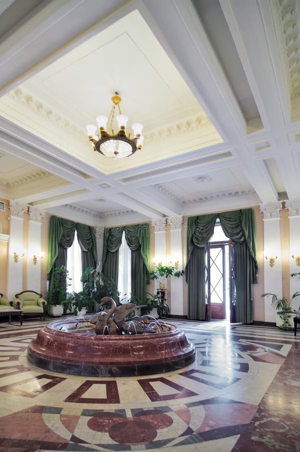 Grand luxurious hotel hall stock image. Image of asia - 18810969