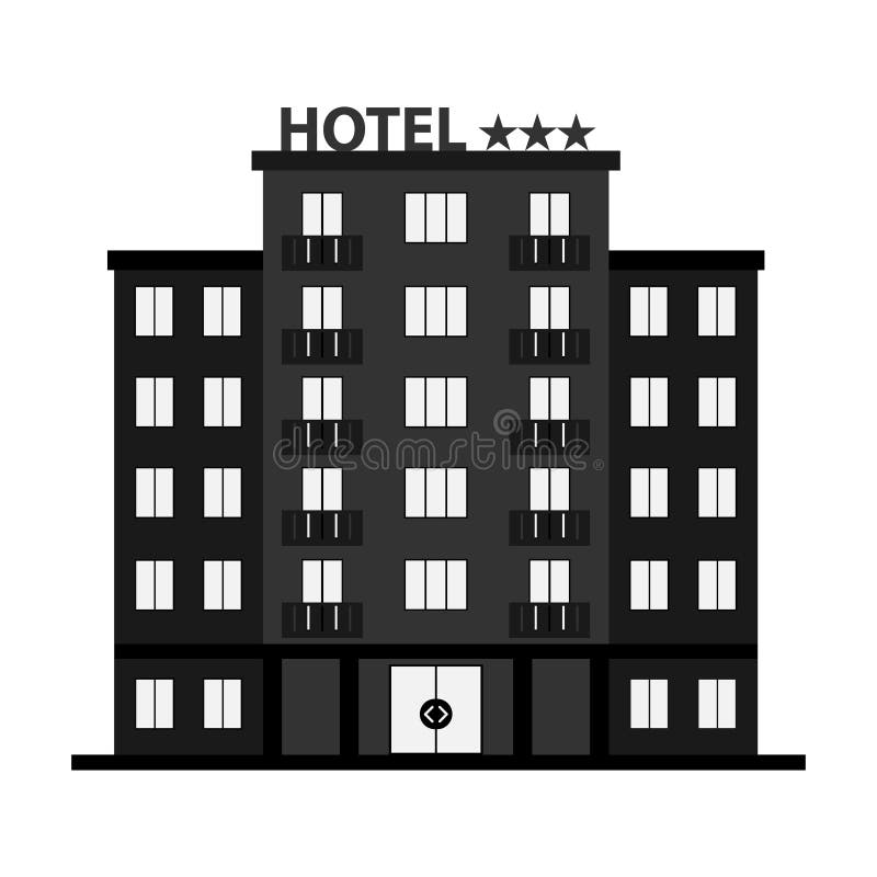 Het Pictogram Van Het Hotel Stock Illustratie - Illustration of huis ...