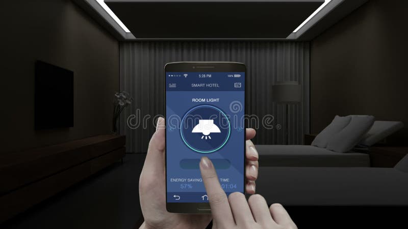 Hotel, House Bed Room Light on Off Energy Saving Efficiency Control ...