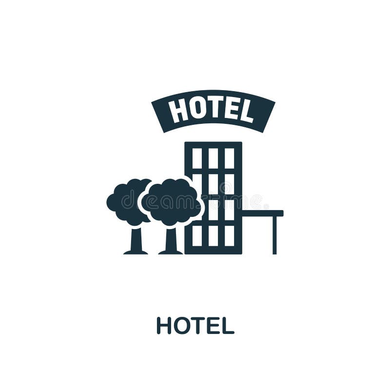 Hotel Icon. Creative Element Design from Tourism Icons Collection Stock ...