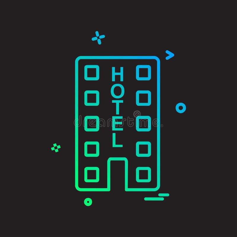 Hotel icon design vector stock vector. Illustration of label - 132417535