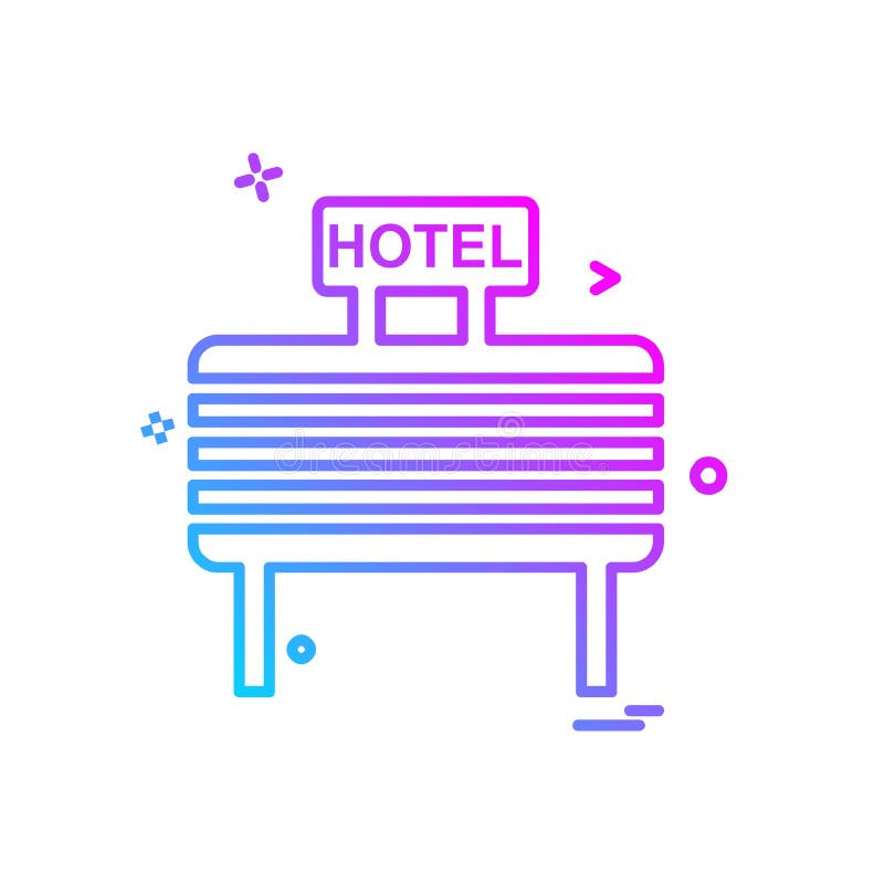 Hotel icon design vector stock vector. Illustration of black - 132441366