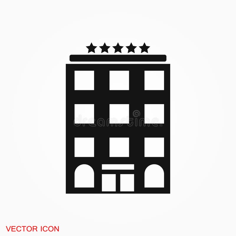 Hotel Icon Logo, Illustration, Vector Sign Symbol for Design Stock ...