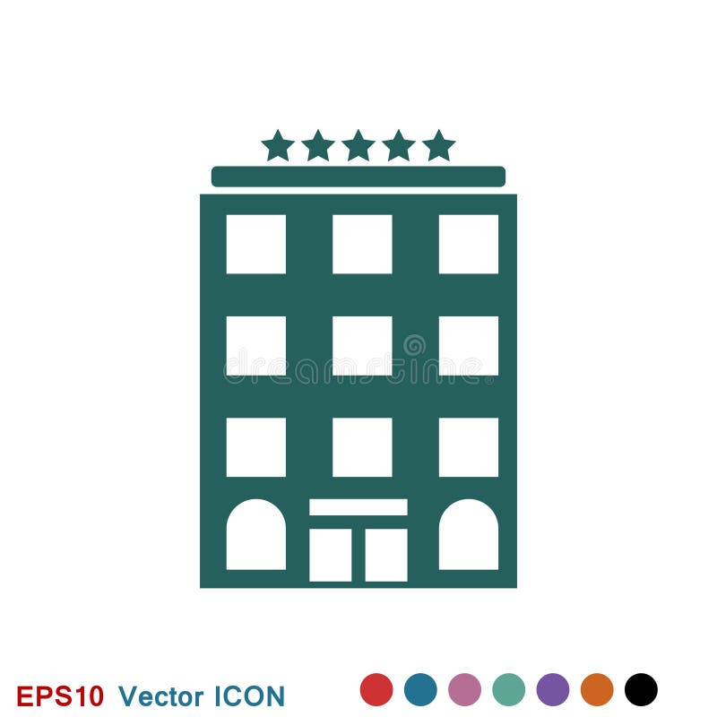 Hotel Icon Logo, Illustration, Vector Sign Symbol for Design Stock ...
