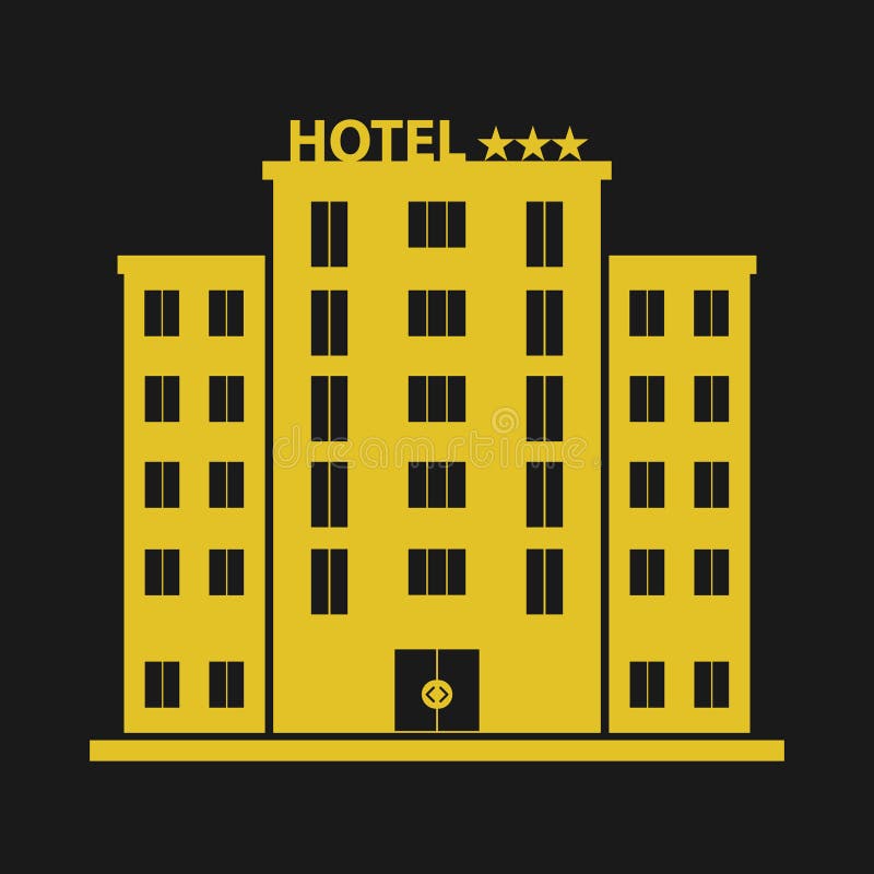 Hotel, Hotel Icon, Realistic Three Star Hotel. Vector, Designer ...