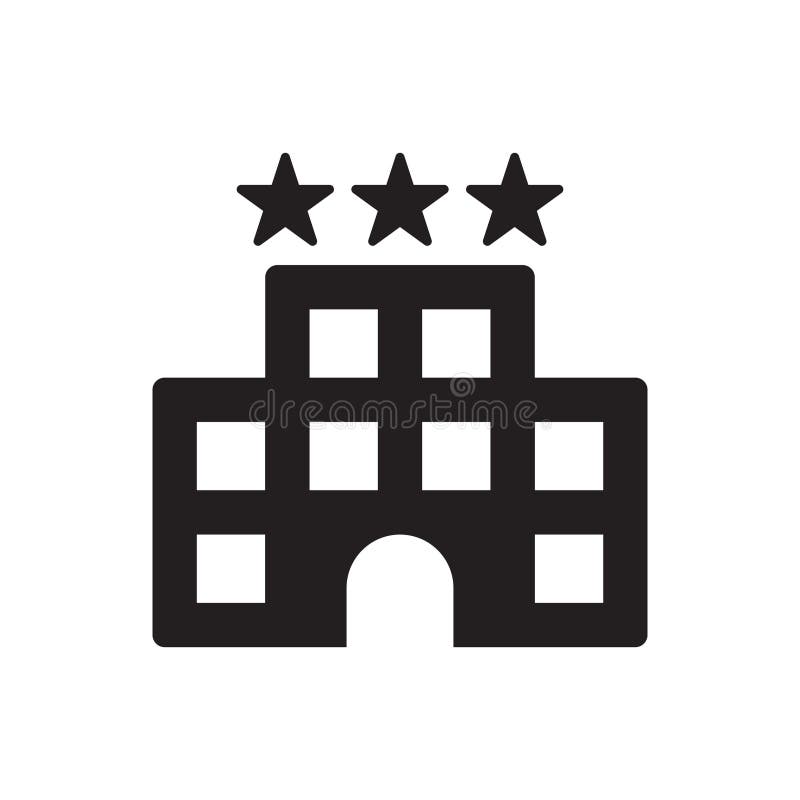Hotel Icon - Resort Icon - Building Icon Stock Illustration ...