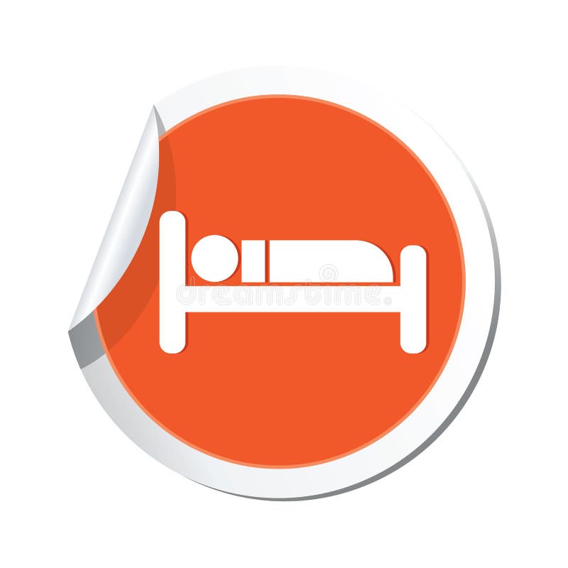 Hotel icon on the Sticker stock vector. Illustration of badge - 111017728