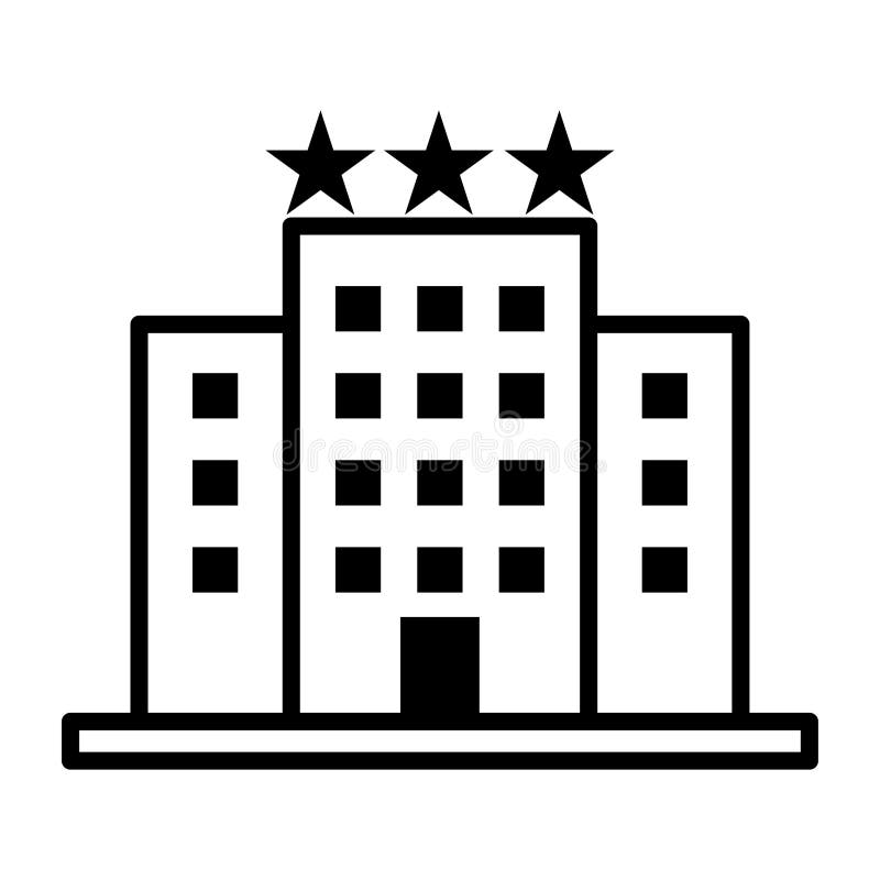 Hotel icon vector stock vector. Illustration of estate - 334417101