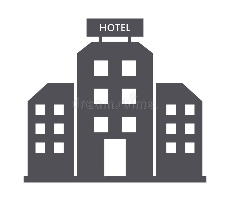 Hotel icon stock illustration. Illustration of bitmap - 82623473