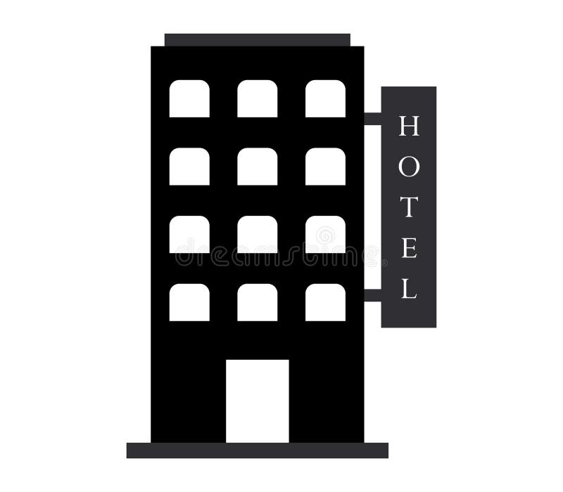 Hotel icon stock illustration. Illustration of exterior - 82641968