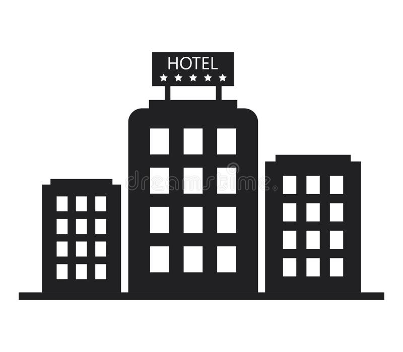 Hotel icon stock illustration. Illustration of bitmap - 82642033