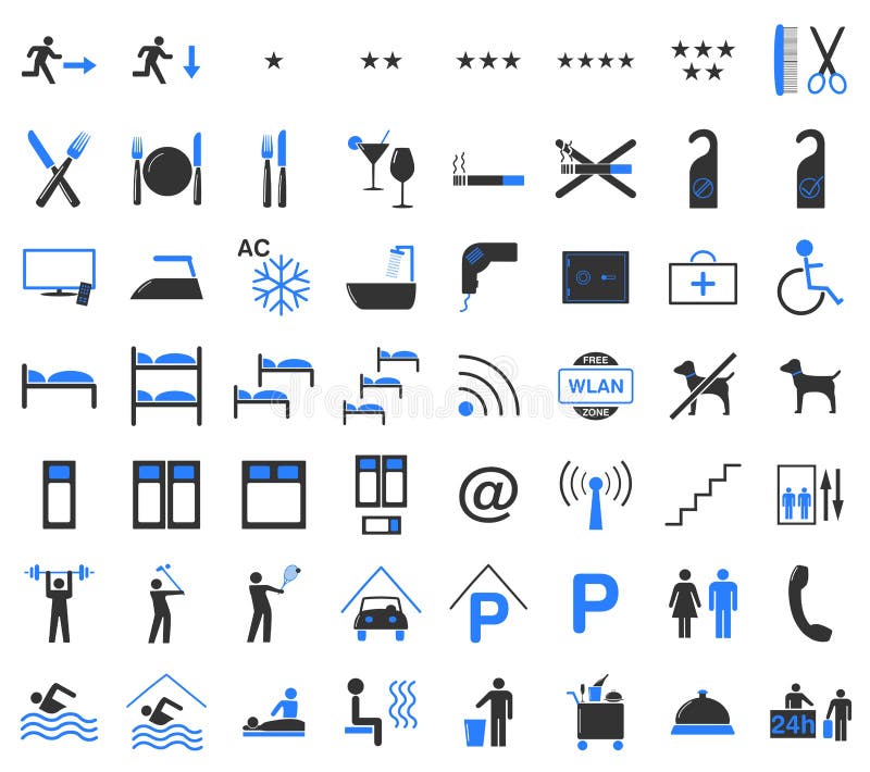 Hotel icons stock illustration. Illustration of safe - 27924987