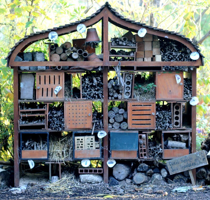 Hotel for insects stock image. Image of nature, greenery - 143896069