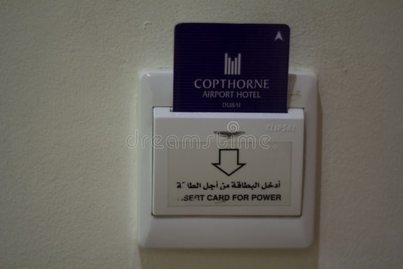 Hotel Key Card Insert To Power Switch Editorial Image - Image of system ...