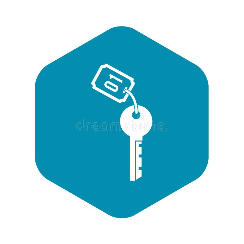 Hotel Key Icon, Simple Style Stock Vector - Illustration of secret ...