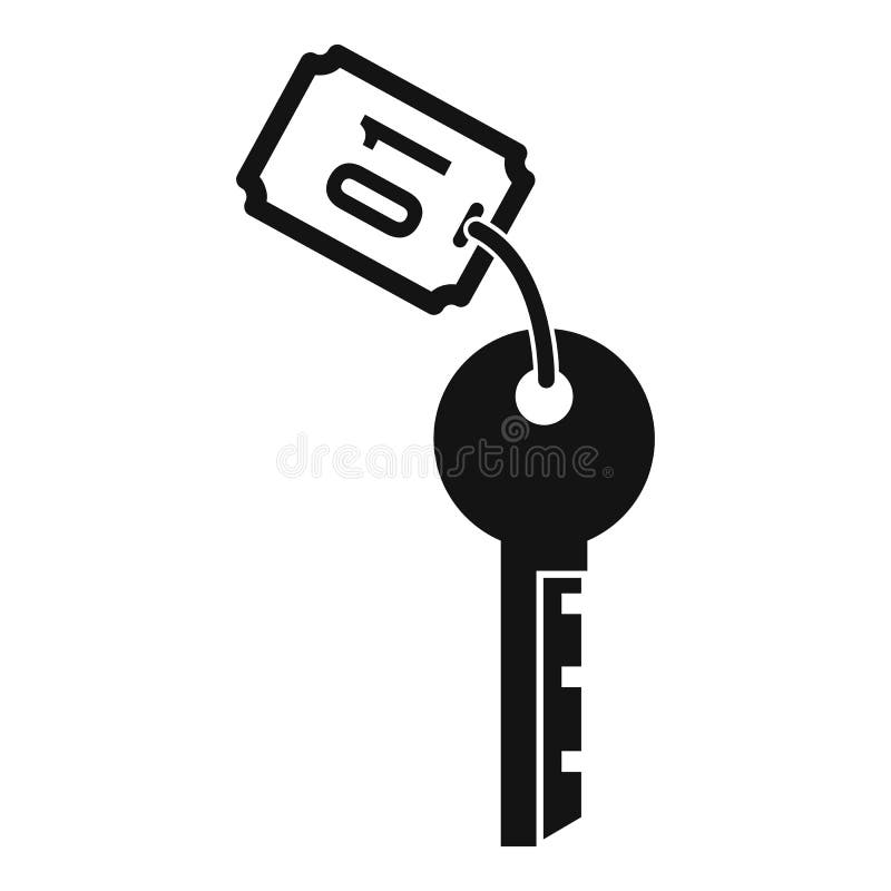 Hotel Key Icon, Simple Style Stock Vector - Illustration of brass ...