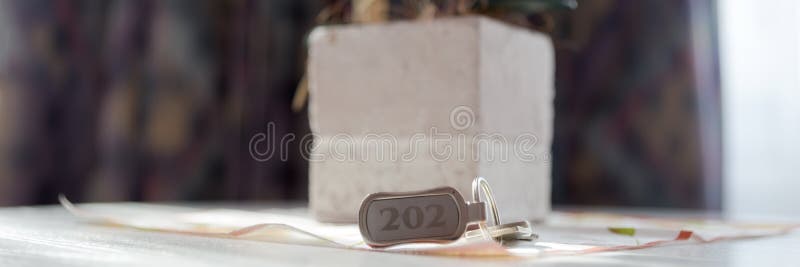 Hotel Key Number 202 on the Table Stock Photo - Image of security ...