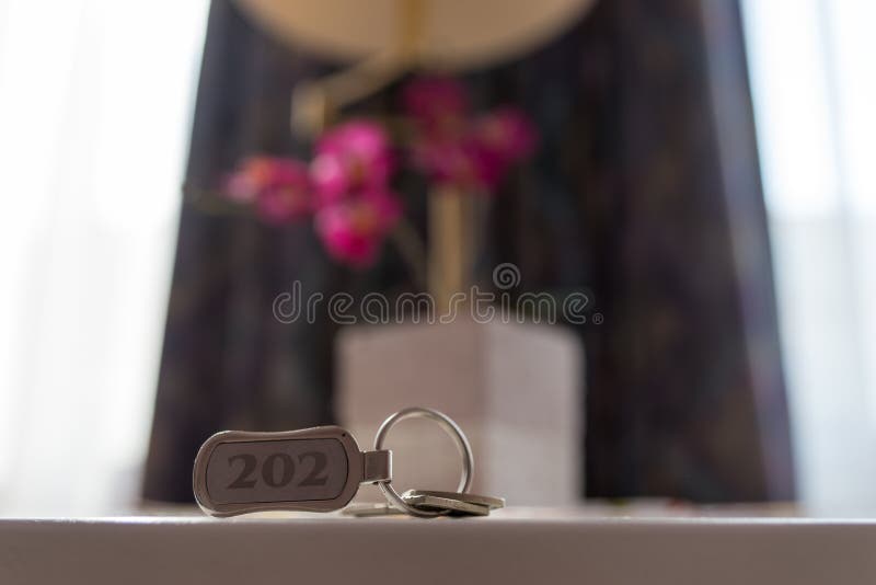 Hotel Key Number 202 on the Table Stock Image - Image of concept ...