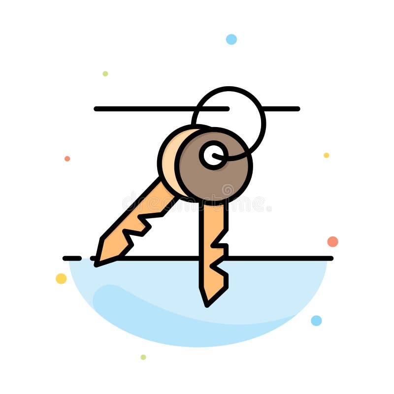 Hotel, Key, Room, Keys Abstract Flat Color Icon Template Stock Vector ...