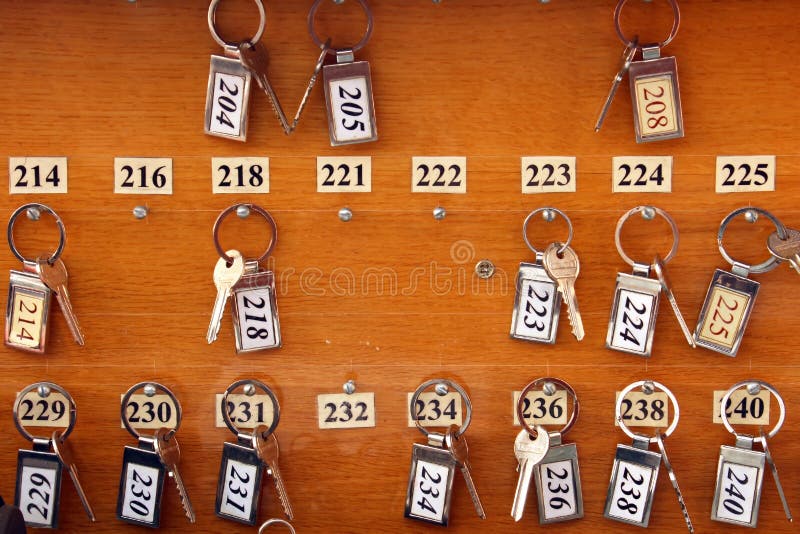 Hotel keys stock photo. Image of room, cabinet, desk - 25859290