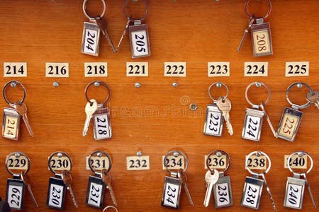 Hotel keys stock photo. Image of room, cabinet, desk - 25859290