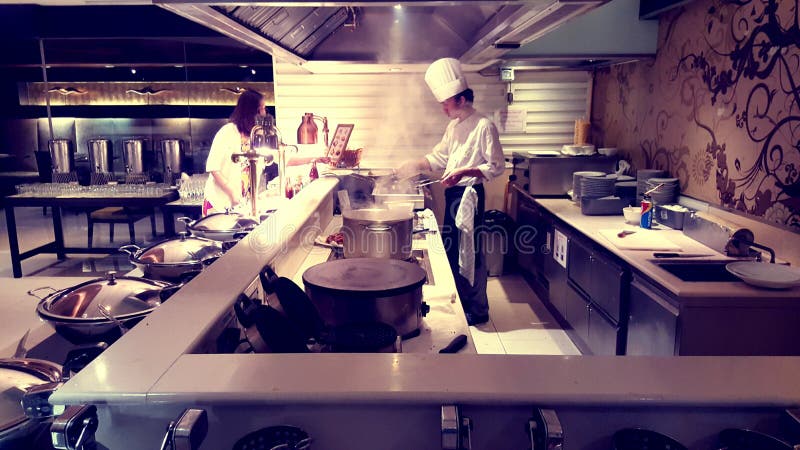 Hotel kitchen editorial stock image. Image of restaurant - 64580934