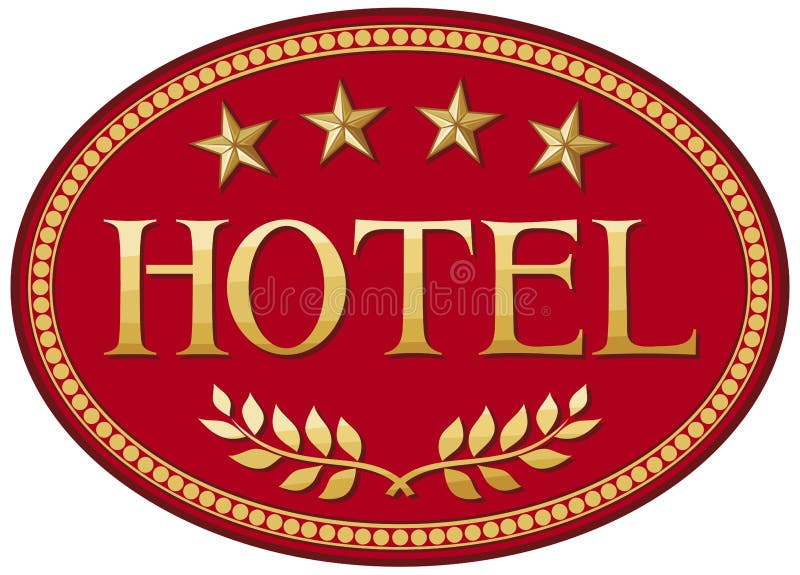 Hotel label design stock vector. Illustration of plate - 24454114
