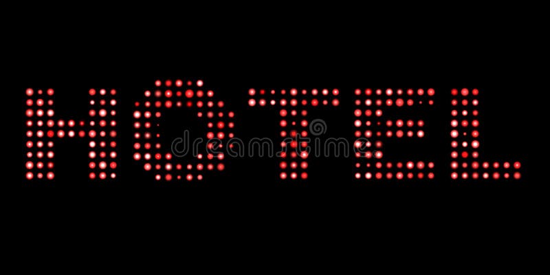 Hotel led text stock illustration. Illustration of travel - 153828900