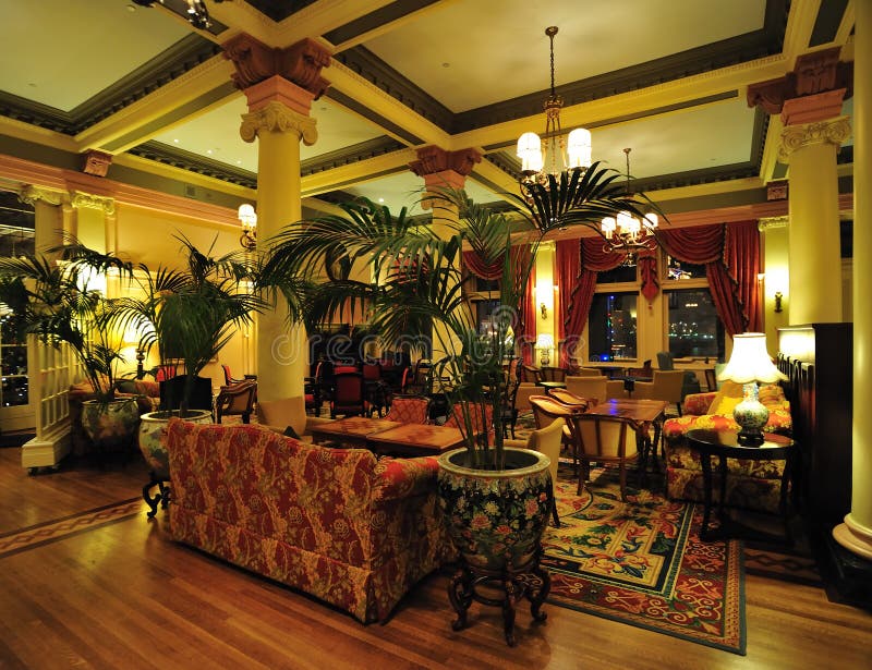 Hotel lobby stock image. Image of perspective, lights - 8145475