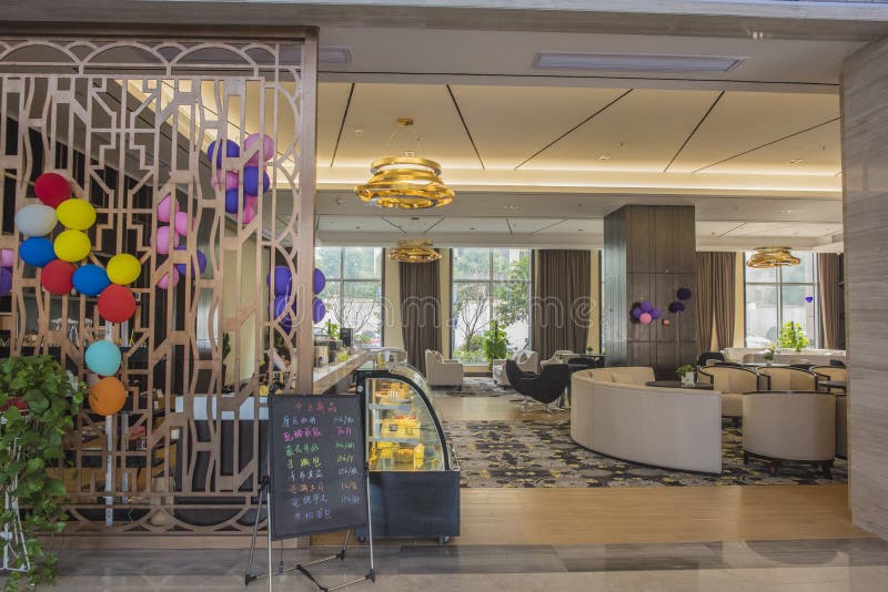 Hotel Lobby the Christmas Tree Editorial Stock Image - Image of door ...