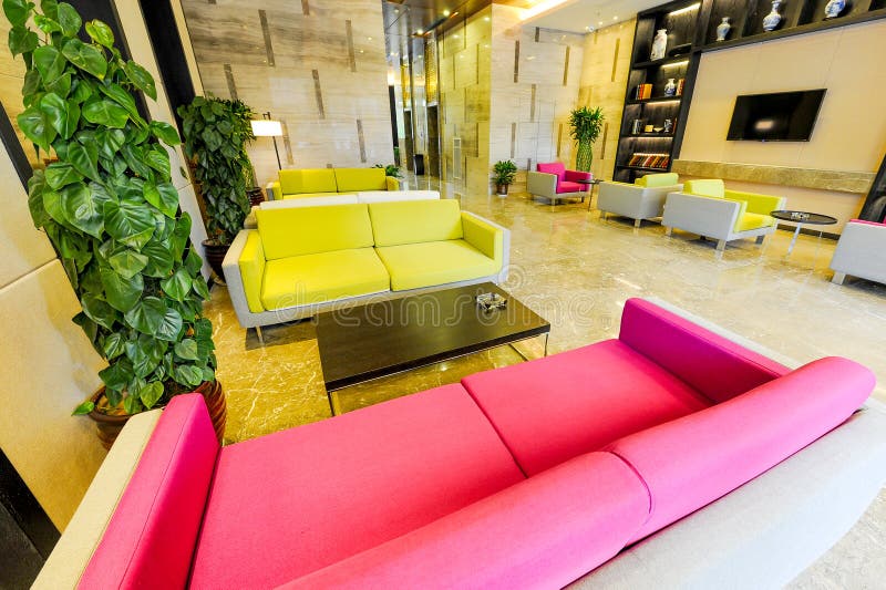 Hotel Lobby stock photo. Image of tourist, lobby, furniture - 34711688