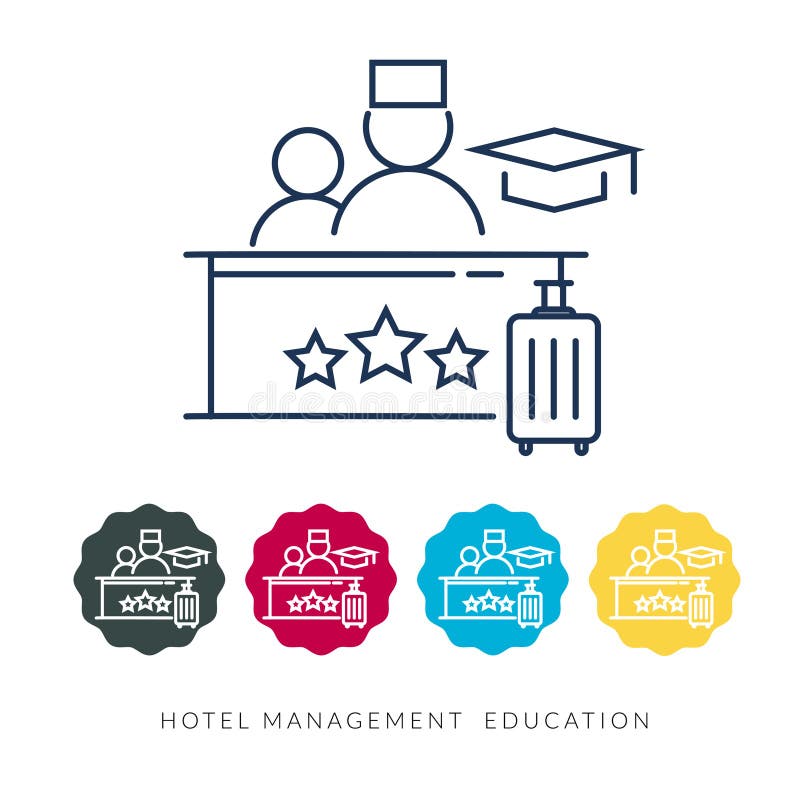Hotel Management Education Courses - Stock Icon Stock Illustration ...
