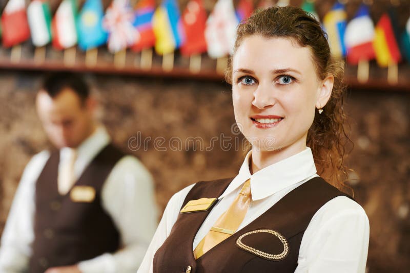 Hotel manager on reception stock image. Image of guest - 48077967